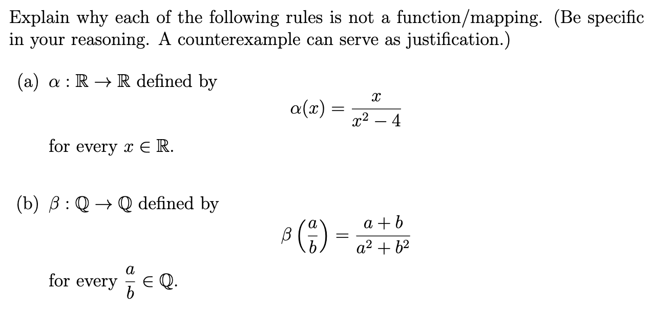 Solved Explain why each of the following rules is not a | Chegg.com