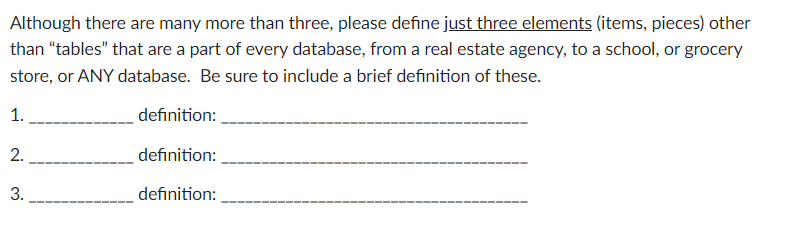 Solved Describe a possible "real-world" example of using a | Chegg.com