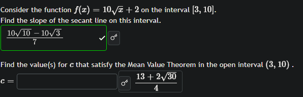 Solved Consider the function f(x)=10x+2 on the interval | Chegg.com
