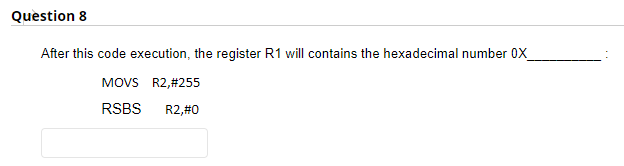 Solved After this code execution, the register R1 will | Chegg.com