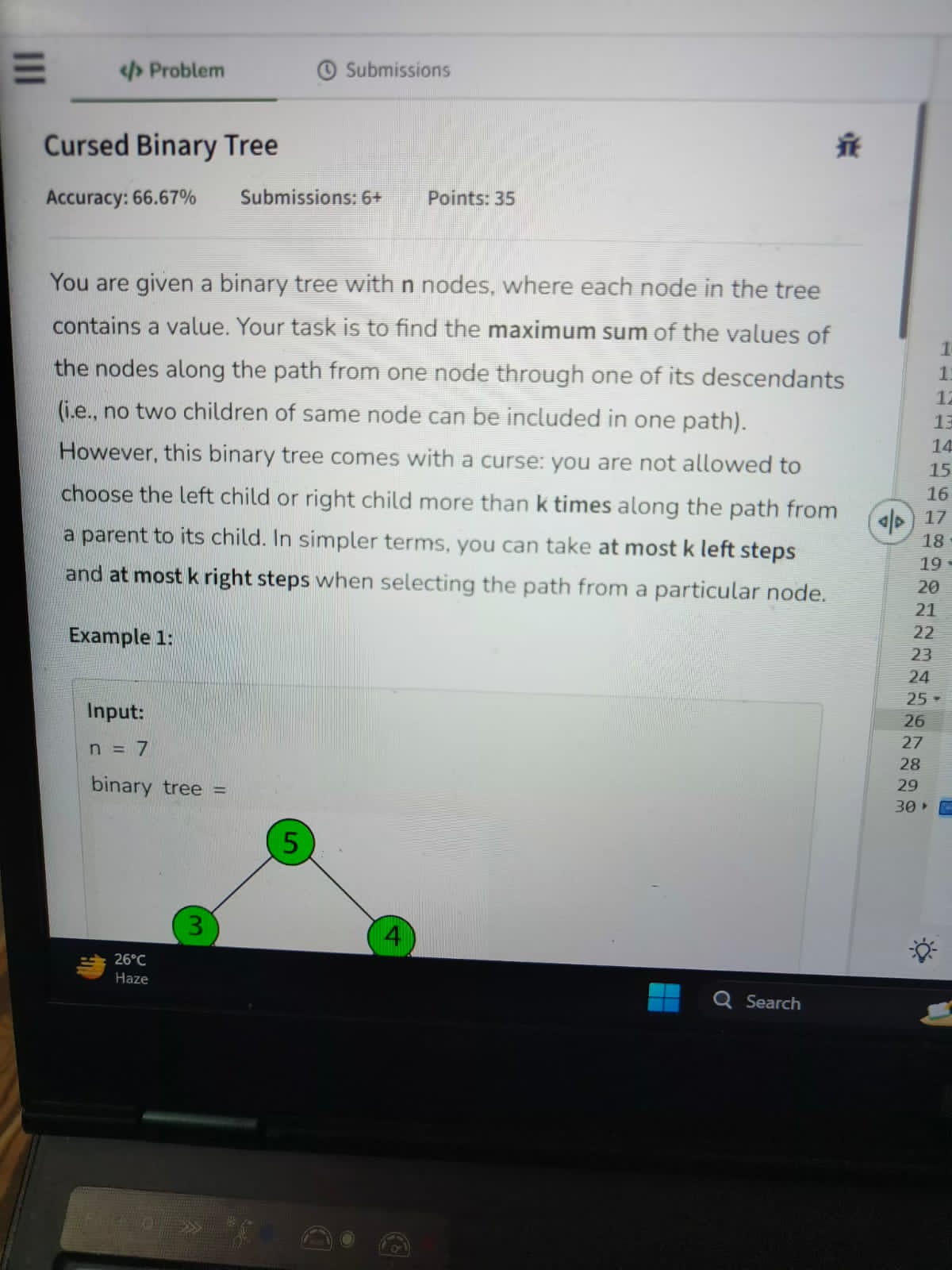 Cursed Binary TreeAccuracy: 66.67%Points: | Chegg.com