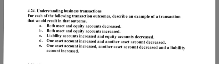Business Transaction Example