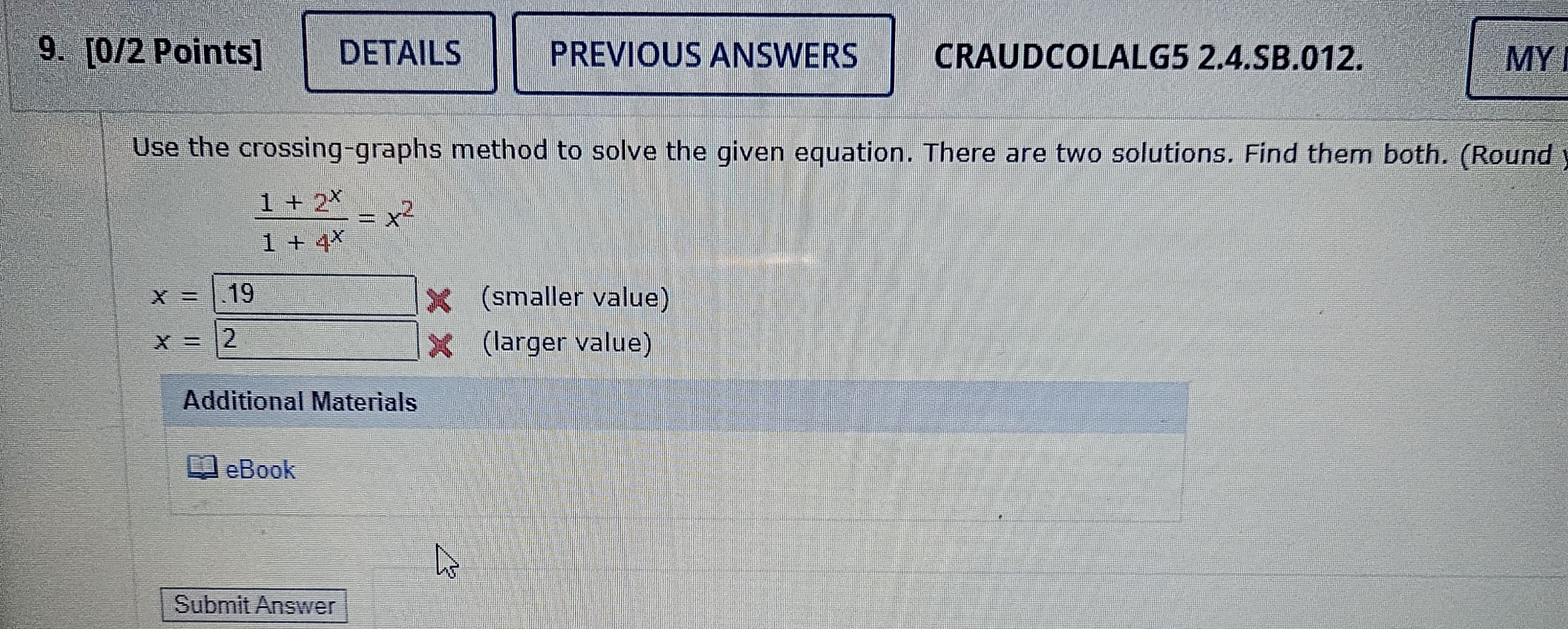 Solved Use the crossing-graphs method to solve the given | Chegg.com