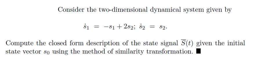 Solved Consider the two-dimensional dynamical system given | Chegg.com