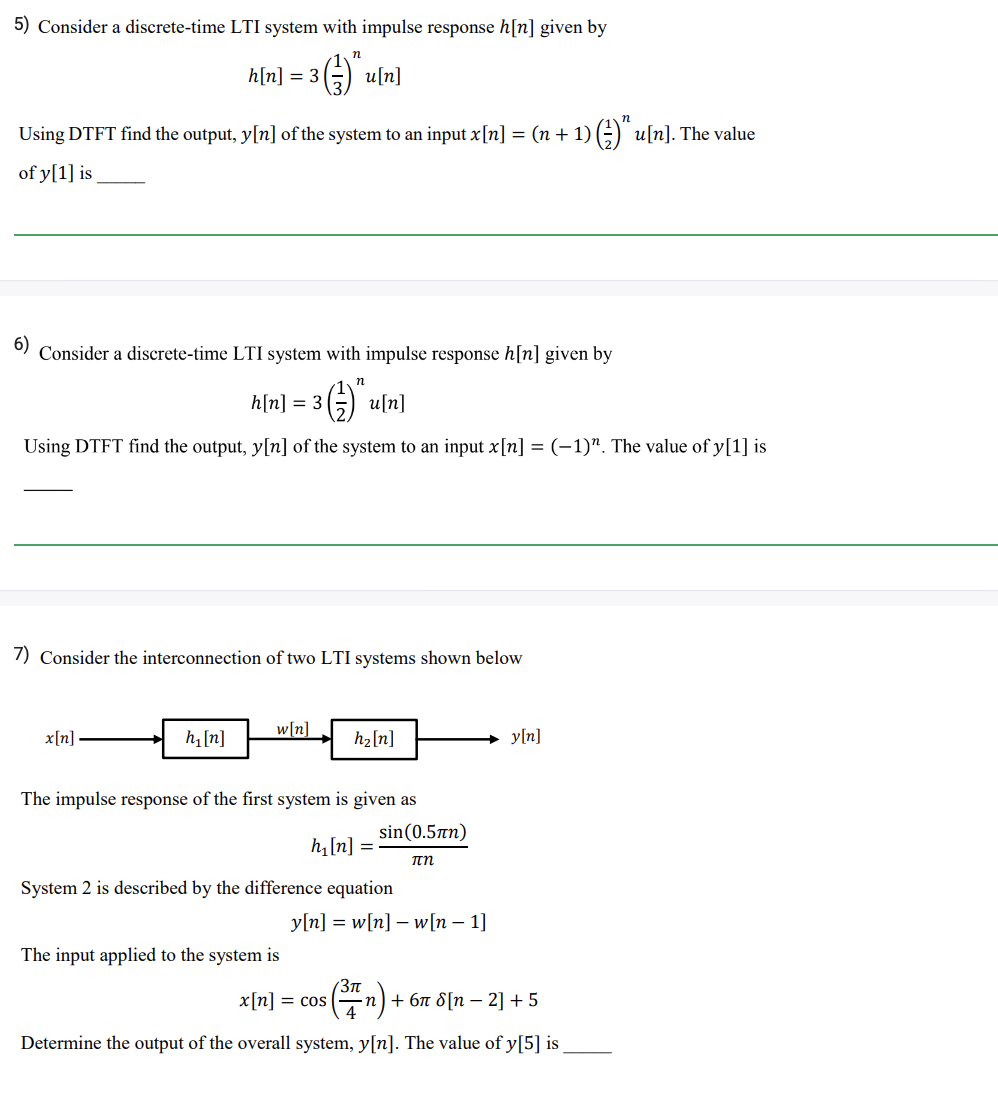 Solved Consider a discrete-time LTI system with impulse | Chegg.com