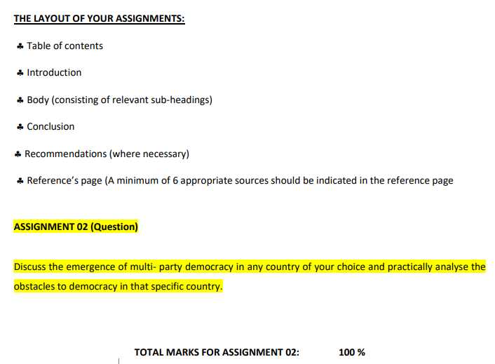 Solved THE LAYOUT OF YOUR ASSIGNMENTS: ∴ Table of contents ∴ | Chegg.com