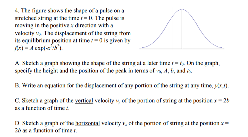 Solved: 4. The Figure Shows The Shape Of A Pulse On A Stre... | Chegg.com