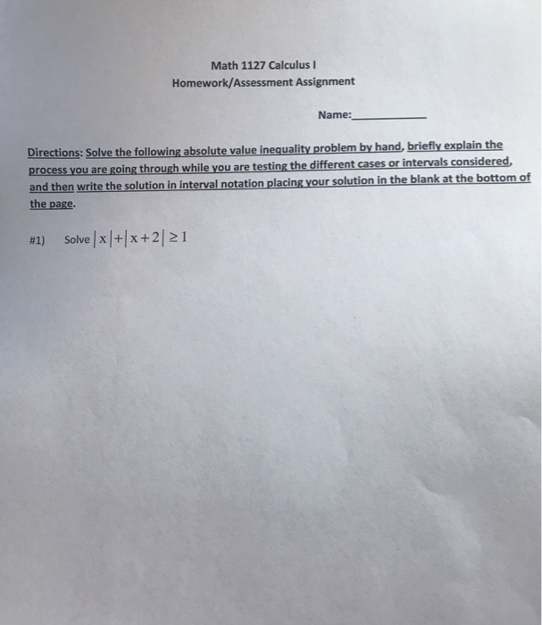 Solved Math 1127 Calculus I Homework/Assessment Assignment | Chegg.com