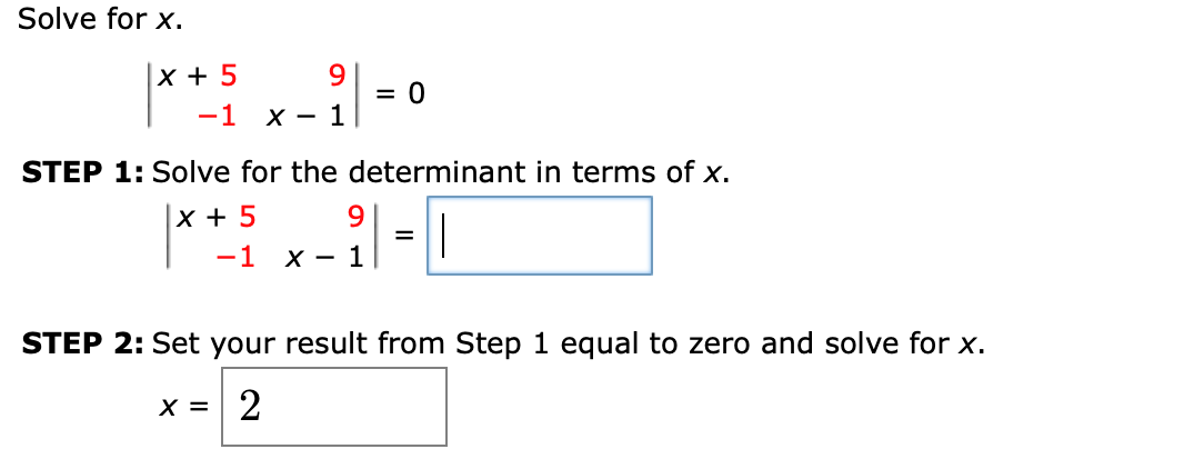 Solved Solve for x. x + 5 -1 X – 11 STEP 1: Solve for the | Chegg.com