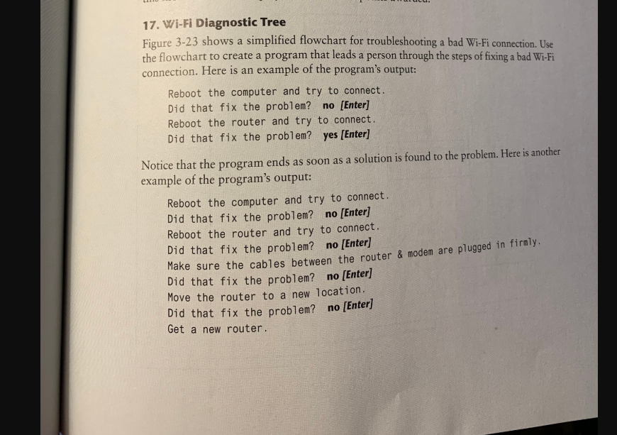 17. Wi-Fi Diagnostic Tree Figure 3-23 shows a | Chegg.com 17. Wi-Fi Diagnostic Tree Figure 3-23 shows a | Chegg.com