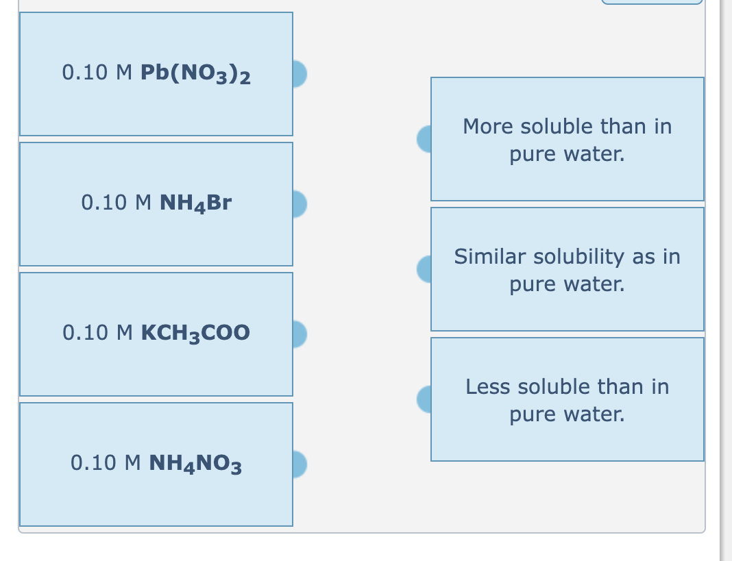 Solved Compare the solubility of lead bromide in each of the | Chegg.com