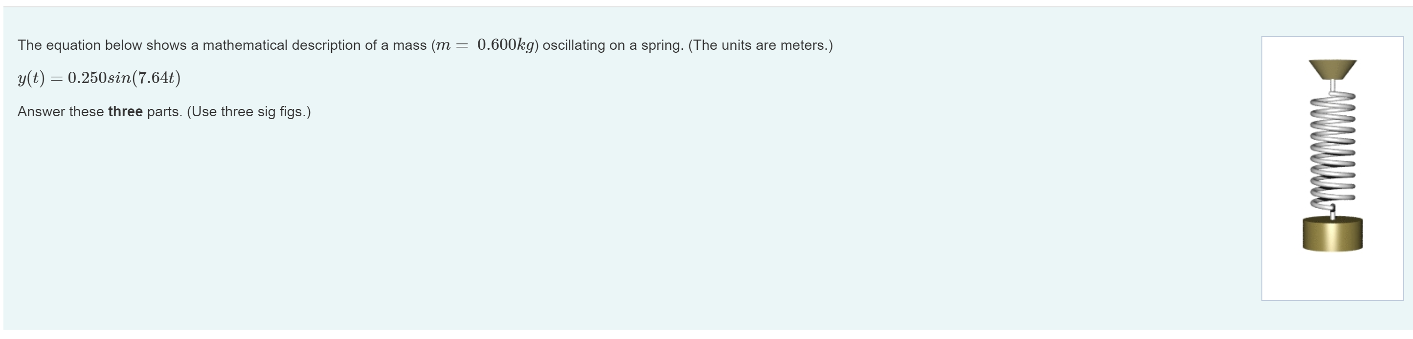 Solved Part A - What is the position of the mass when | Chegg.com