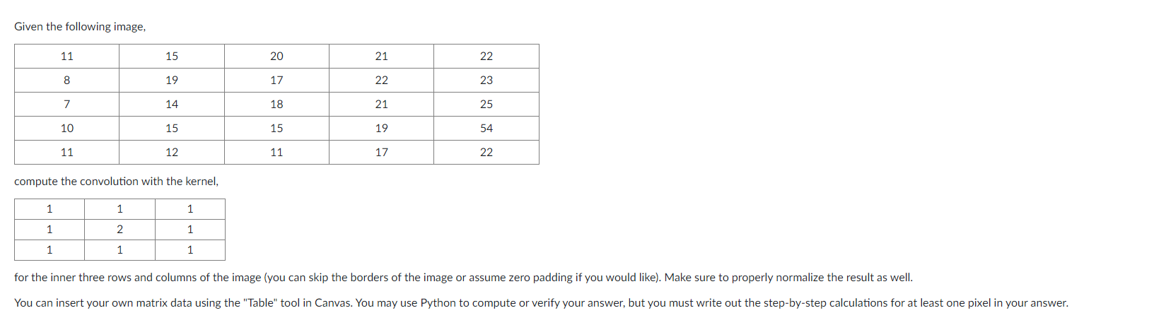 Solved Given the following image, compute the convolution | Chegg.com