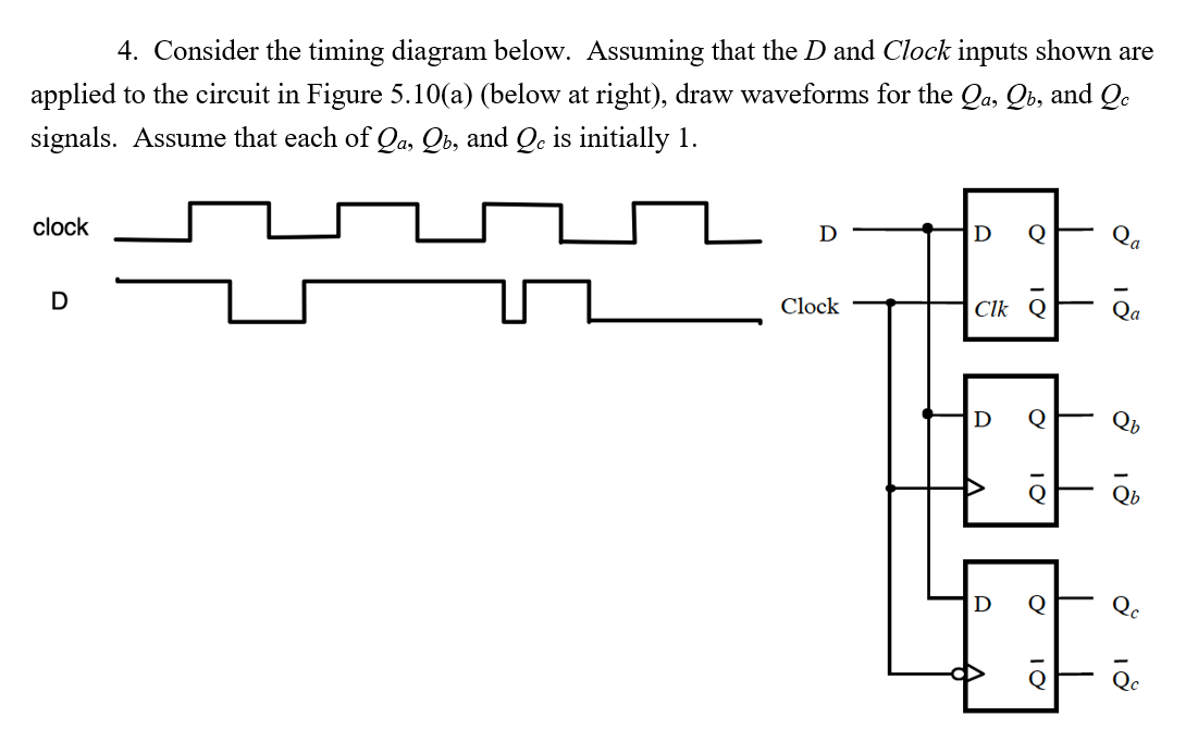 Solved 4. Consider the timing diagram below. Assuming that | Chegg.com