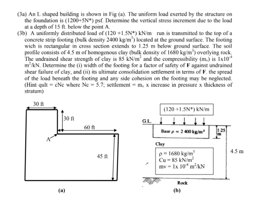 [Solved]: N = 10 (3a) An L Shaped building is shown in Fig