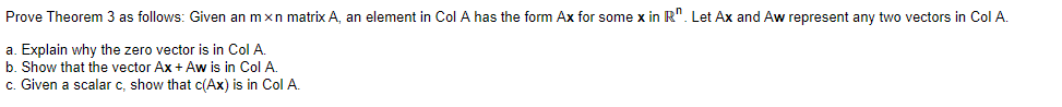 Solved Prove Theorem 3 as follows: Given an mxn matrix A, an | Chegg.com