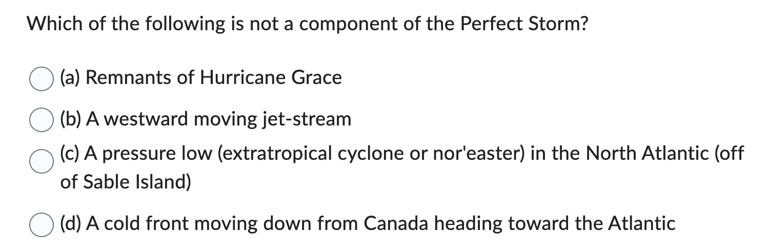 This is from the movie "The Perfect Storm". I am | Chegg.com