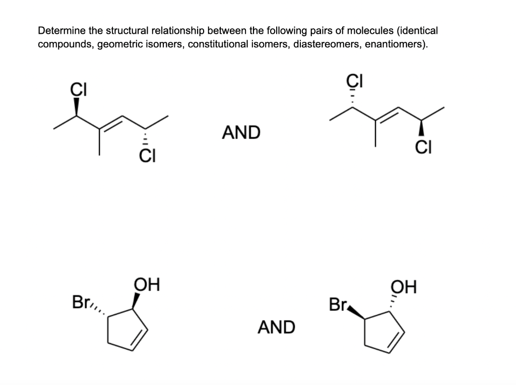 Solved Determine the structural relationship between the | Chegg.com