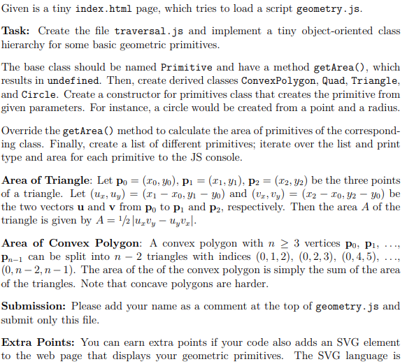 Solved Given HTML Code: