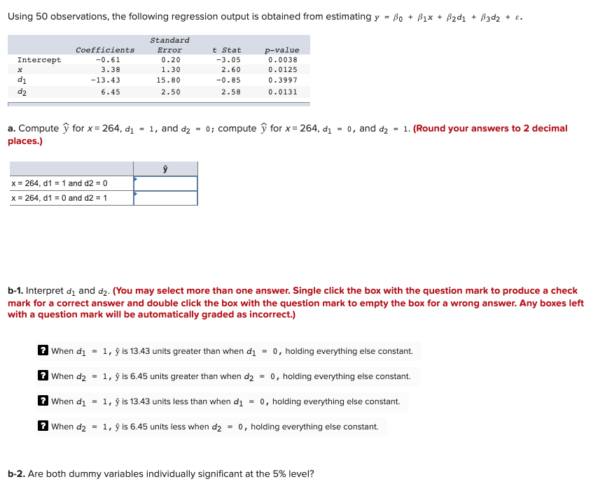 Solved Consider a linear regression model where y represents | Chegg.com