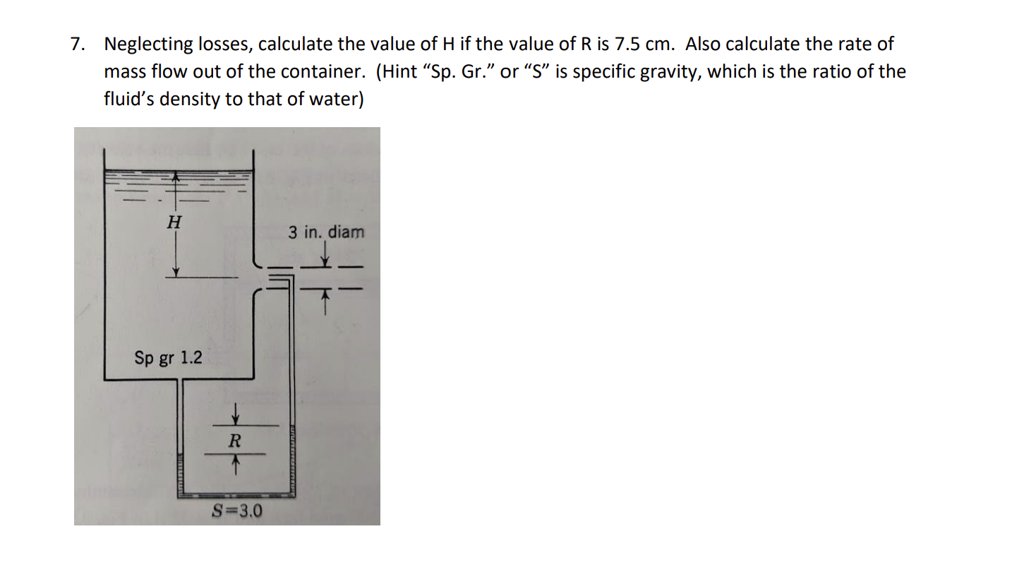 Solved Neglecting losses, calculate the value of H if the | Chegg.com