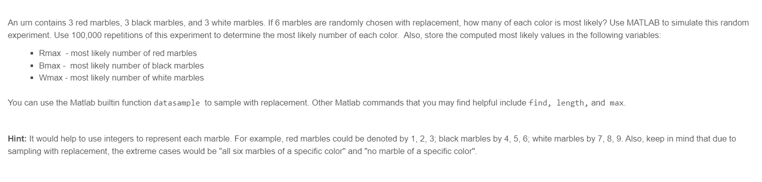 In MATLAB | Chegg.com