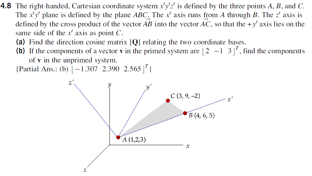 Solved 8 The Right Handed Cartesian Coordinate System