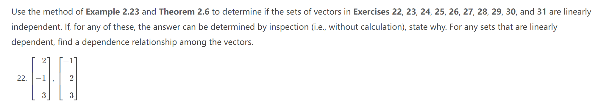 Solved Use the method of Example 2.23 and Theorem 2.6 to | Chegg.com