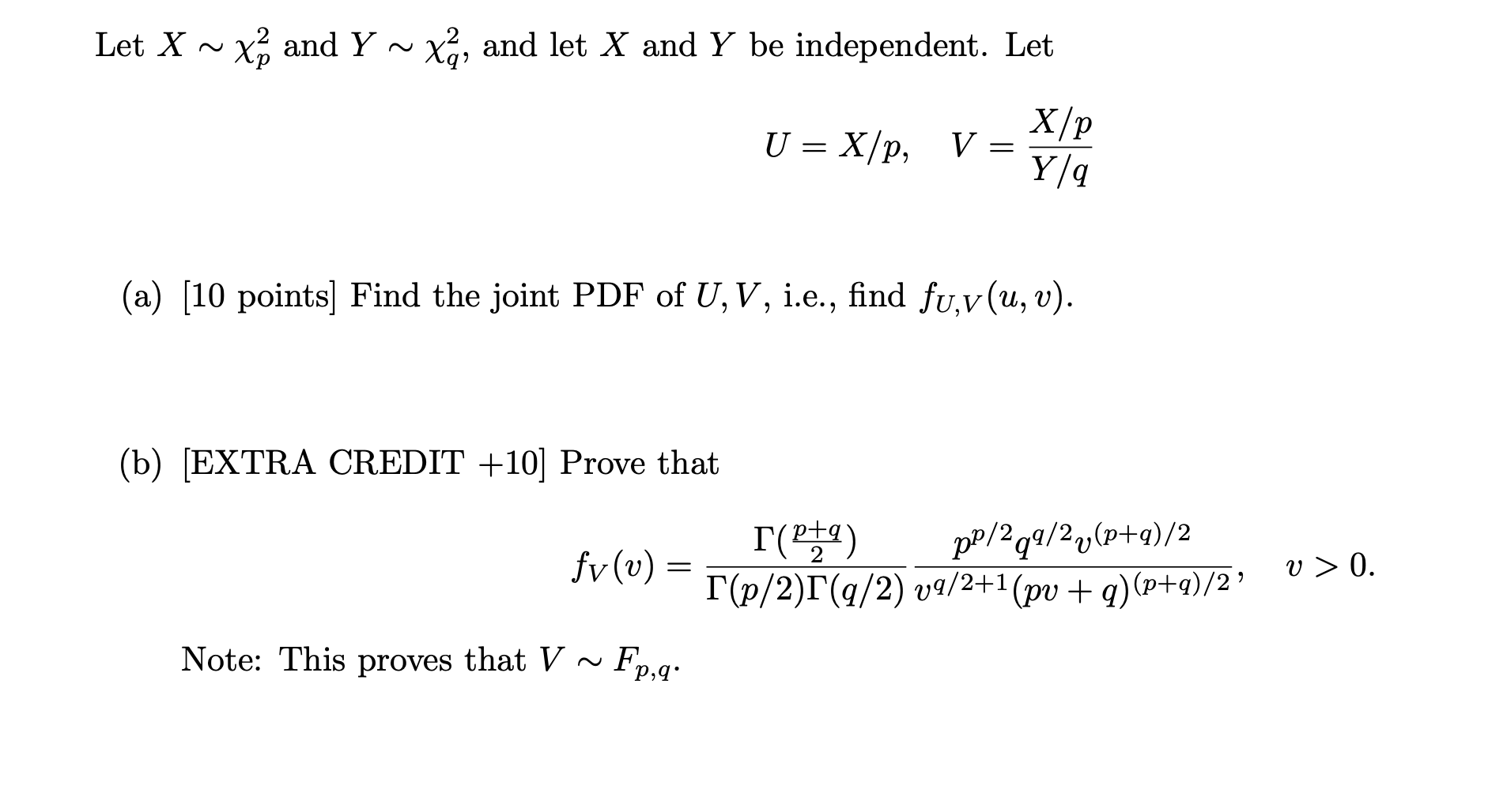 Solved Let x∼χp2 ﻿and Y∼χq2, ﻿and let x ﻿and Y ﻿be | Chegg.com