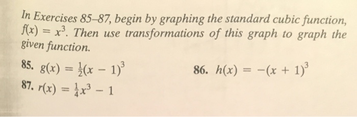 Solved In Exercises 85-87, begin by graphing the standard | Chegg.com