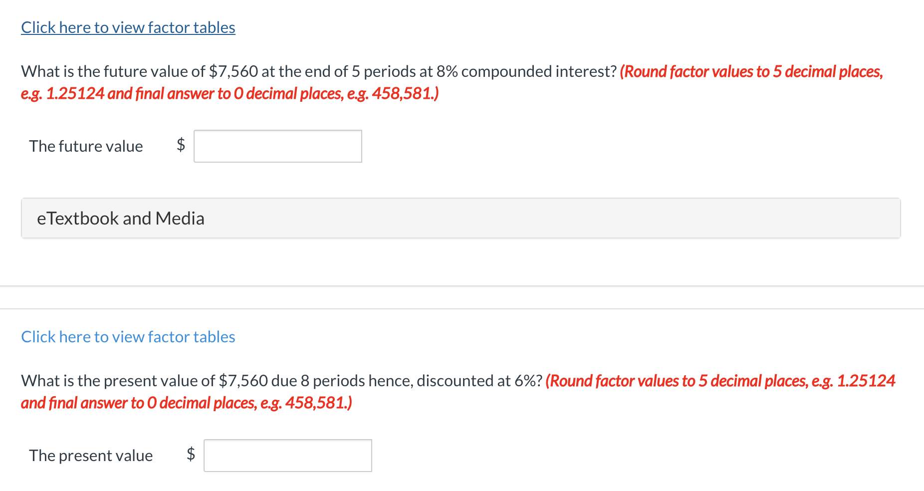 Solved Click here to view factor tables What is the future | Chegg.com