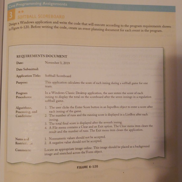 Solved Programming Assignments SOFTBALL SCOREBOARD a Windows | Chegg.com