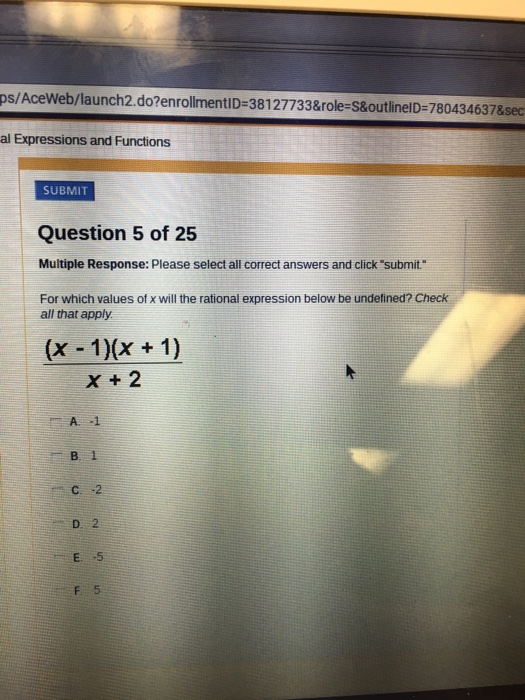 Solved For which values of x will the rational expression | Chegg.com