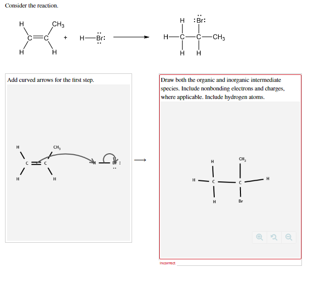 Solved Consider the reaction. H Br: H сна C + H-Br: C-C CH3 | Chegg.com