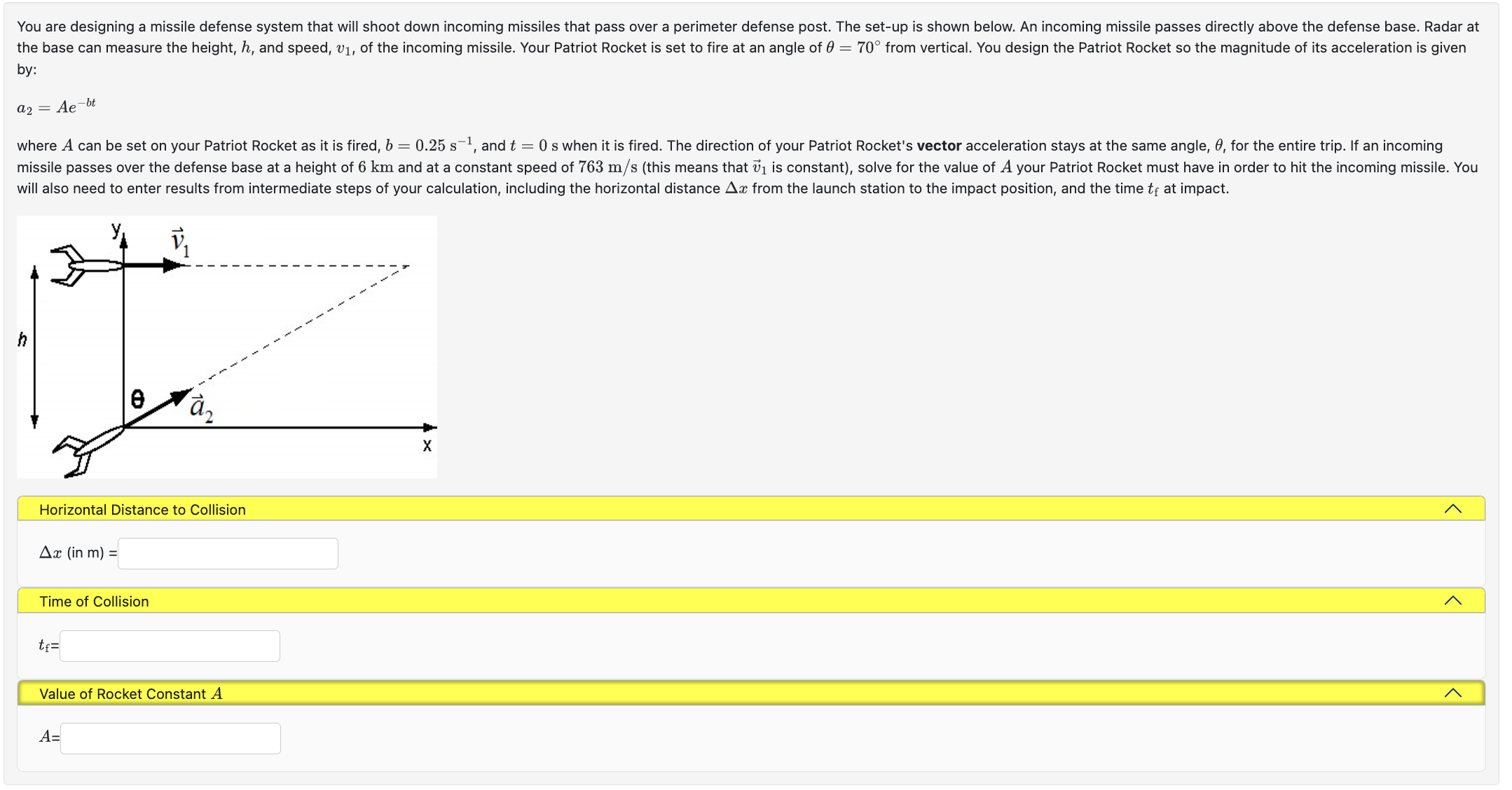 Solved by: a2=Ae−bt will also need to enter results from | Chegg.com