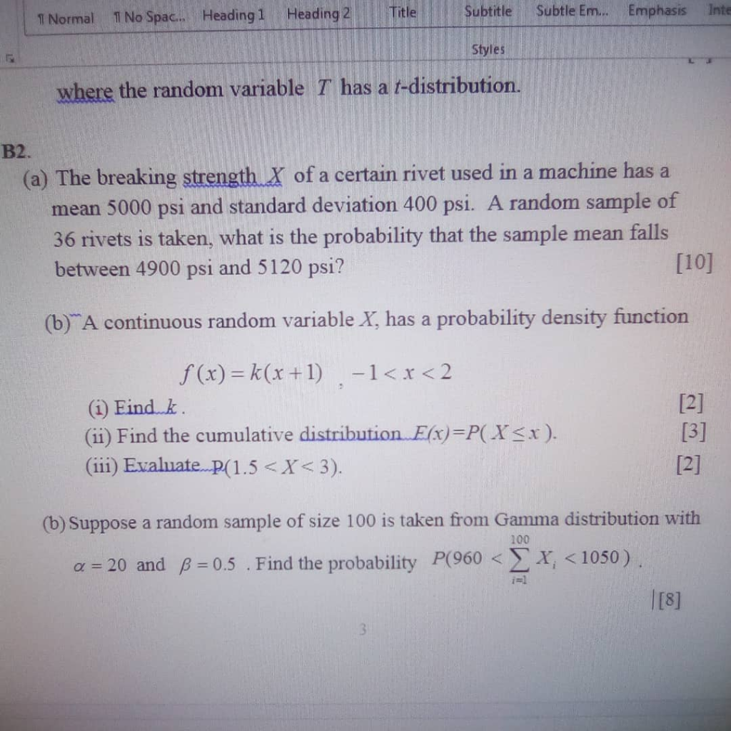 Solved 1 Normal Heading 2 Title 11 No Spac... Heading 1 | Chegg.com