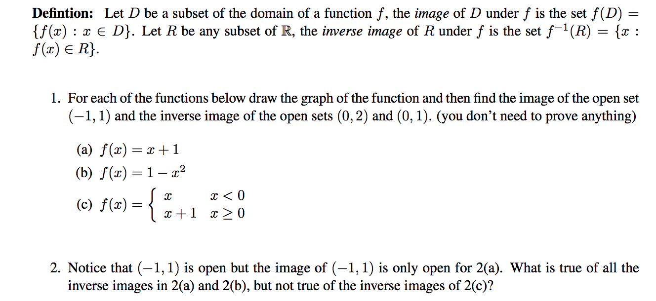 Solved Defintion: Let D be a subset of the domain of a | Chegg.com