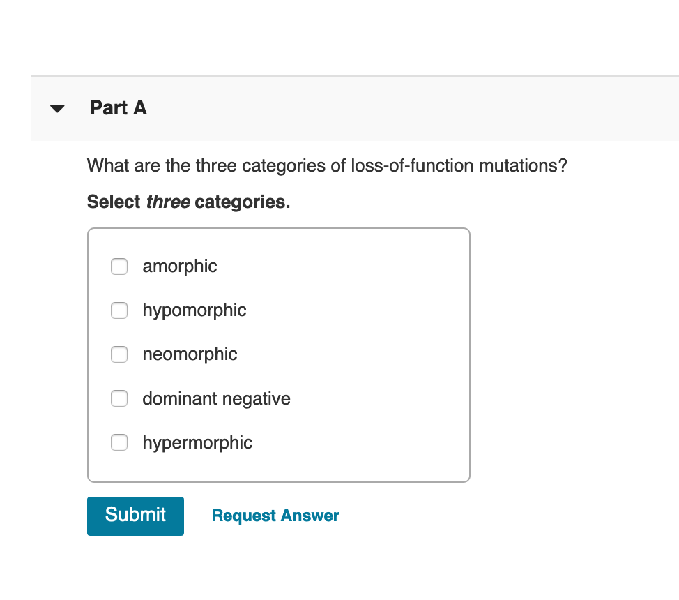 Solved Part A What are the three categories of | Chegg.com