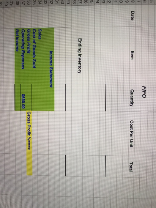 Solved Inventory Costing Methods Date Item Quantity Cost Per | Chegg.com