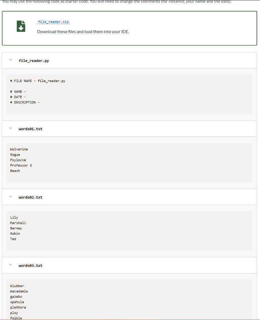 Solved Tis lab is intended to explore file reading | Chegg.com