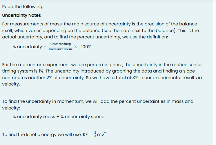 Solved Read the following: Uncertainty Notes For | Chegg.com