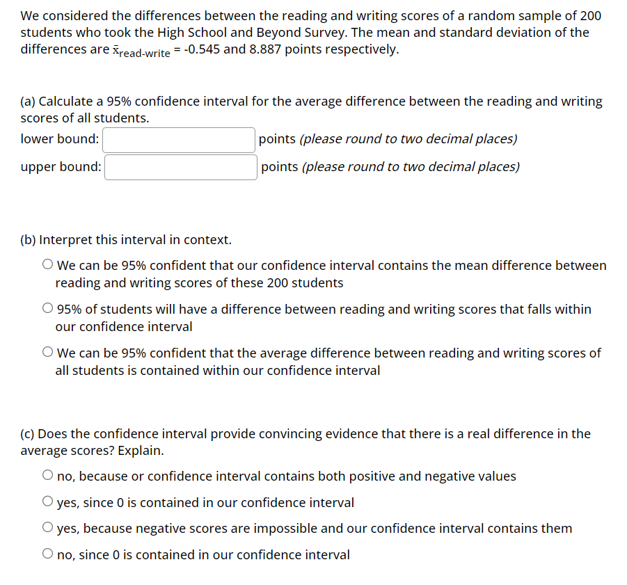 Solved We considered the differences between the reading and | Chegg.com
