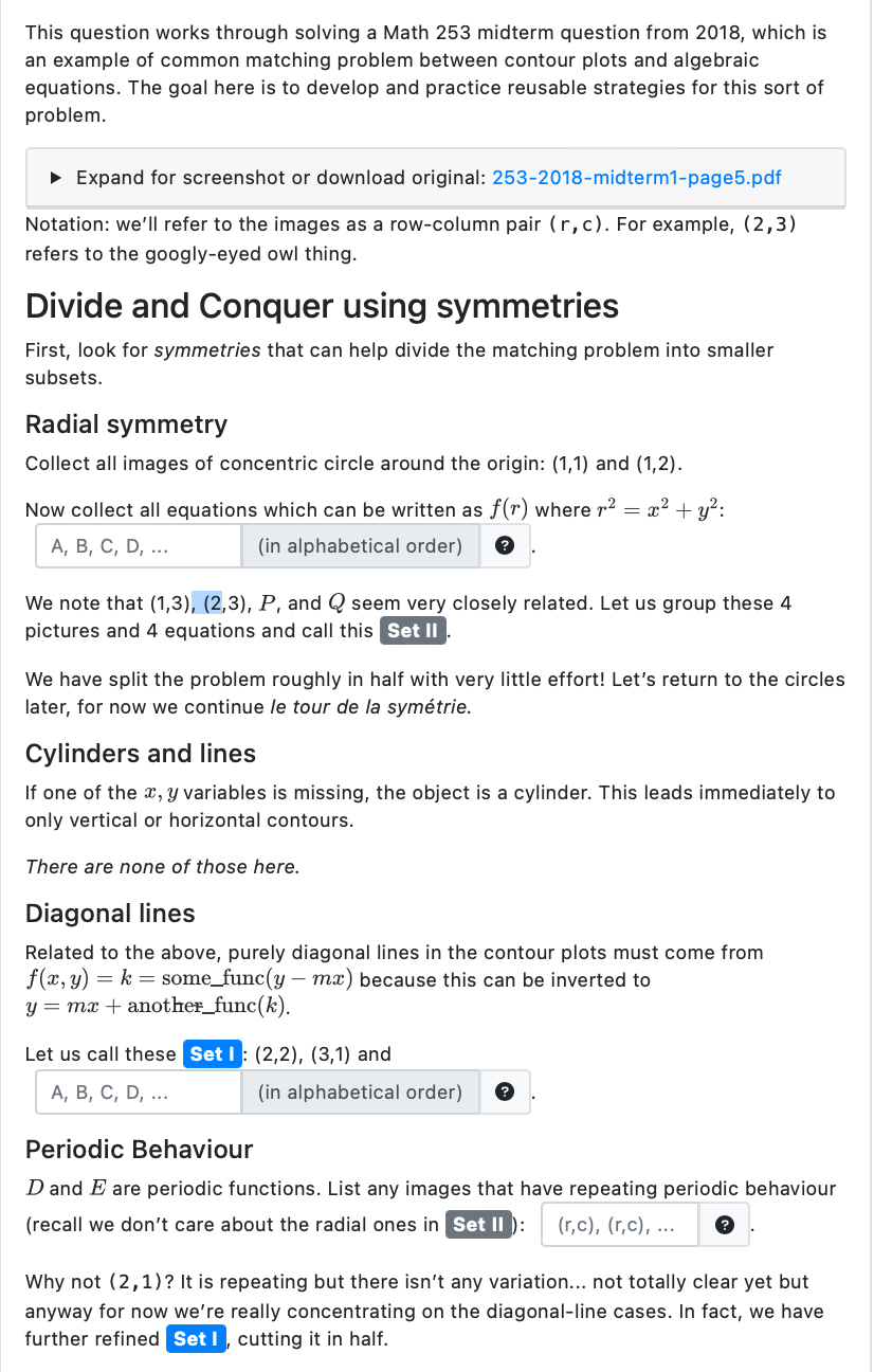 This question works through solving a Math 253 | Chegg.com