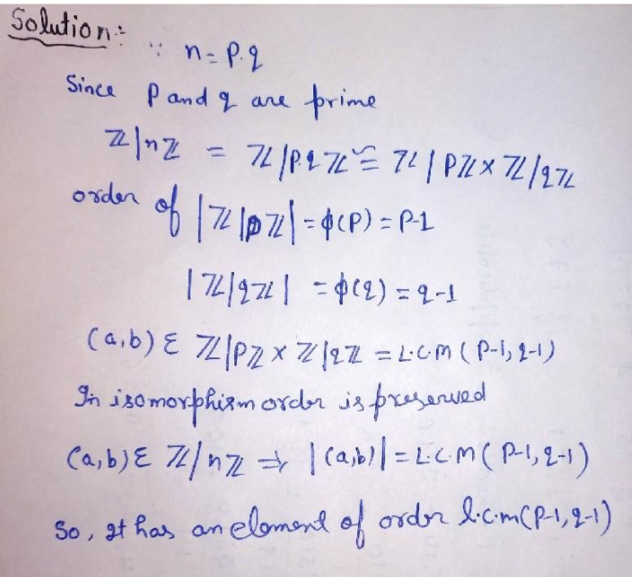 Solved Problem 8 Let p and q be distinct primes and let | Chegg.com