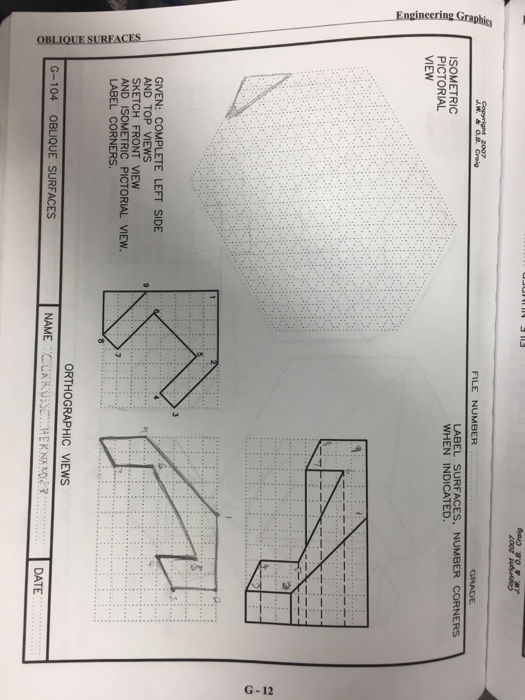 Solved FILE NUMBER GRADE LABEL SURFACES, NUMBER CORNERS | Chegg.com