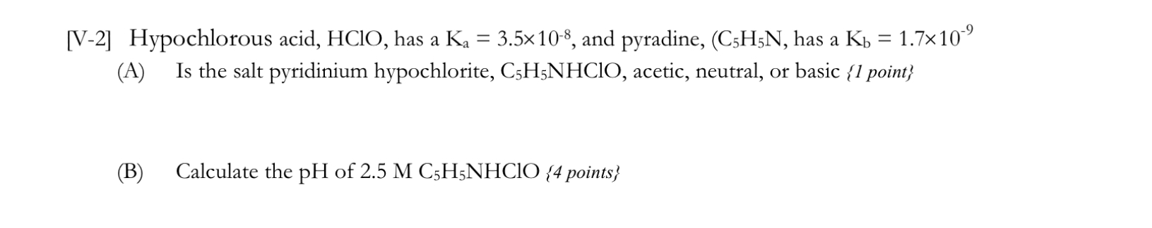 Solved Hypochlorous acid, HClO, has a Ka=3.5×10-8, ﻿and | Chegg.com