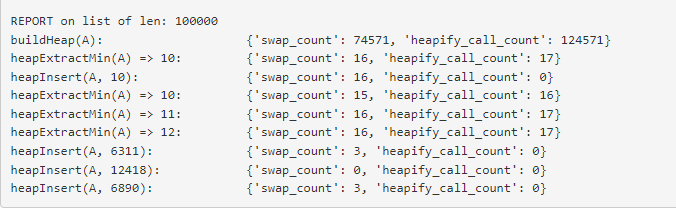 Solved the resulting output is: REPORT on list of len: 30 | Chegg.com