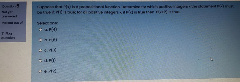Solved Question 5 Suppose that P(x) is a propositional | Chegg.com