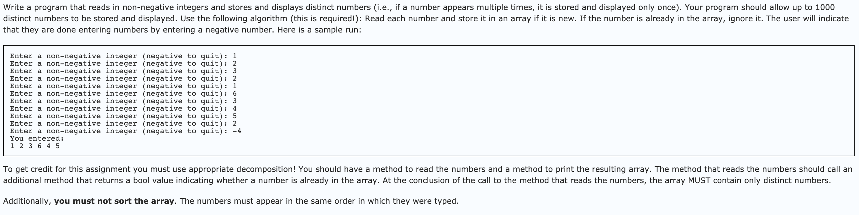 Solved Write a program that reads in non-negative integers | Chegg.com