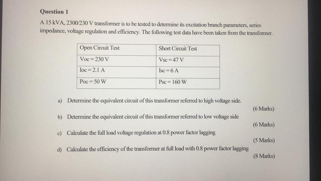 Solved PLEASE HELP ME WITH THIS ONE ASAP! A 15 kVA, 2300/230 | Chegg.com Solved PLEASE HELP ME WITH THIS ONE ASAP! A 15 kVA, 2300/230 | Chegg.com